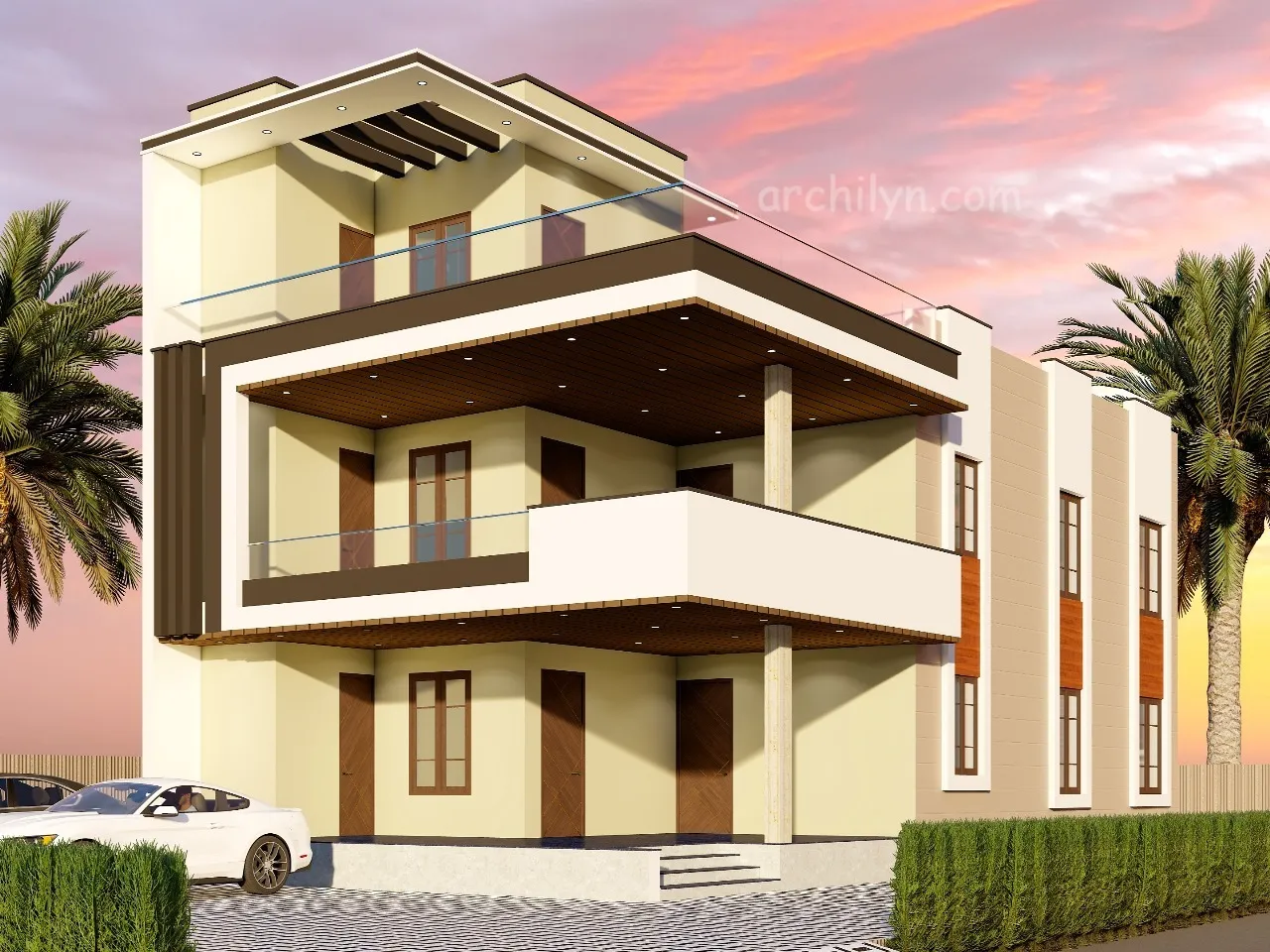 Simple 3D House Design | House Elevation Design | Small house Elevation ...